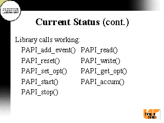 Current Status (cont.)