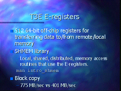 T3E E-registers